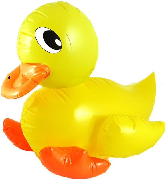 Oppustelig badeand 42 cm, kun 40,- Mere for pengene!