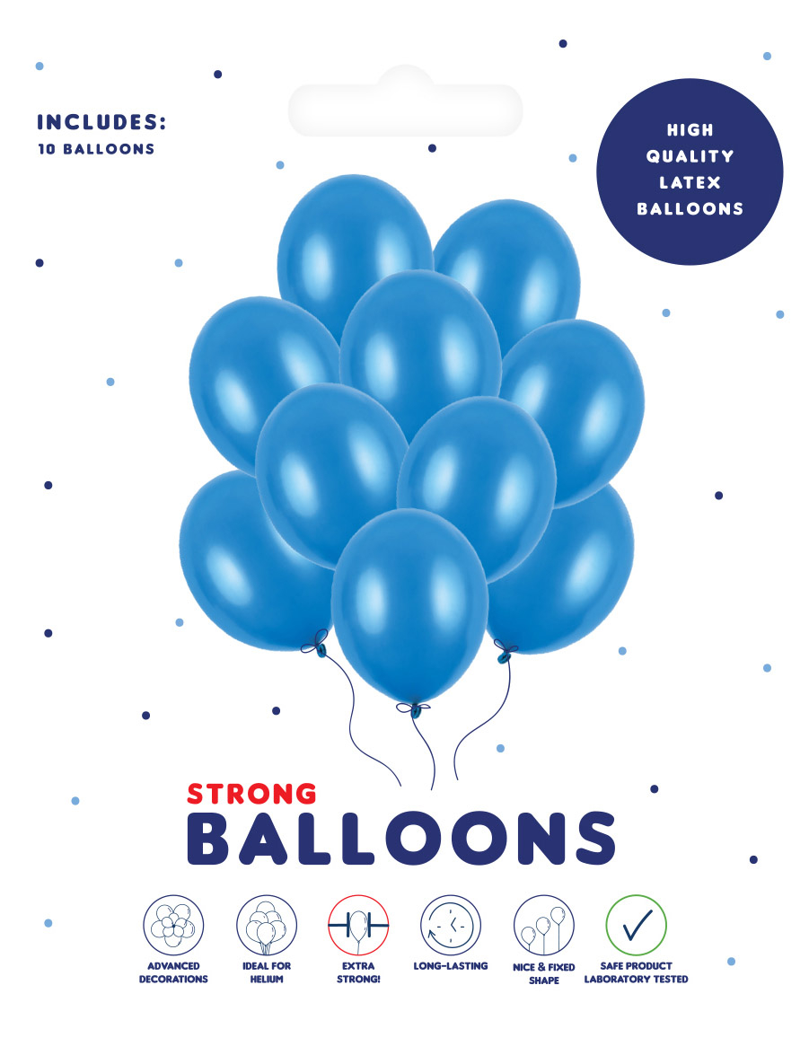 Balloner blå 30 cm 10-pak, kun 25,- Mere for pengene!