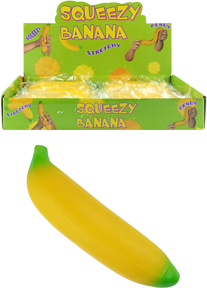 Squeeze banan 18 cm, kun 20,- Mere for pengene!