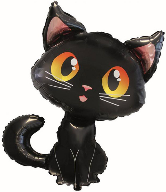 Folieballon sort kat, kun 39,- Mere for pengene!