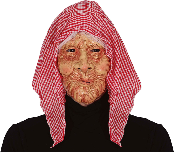 Bedstemor maske med tørklæde, kun 99,- Mere for pengene!
