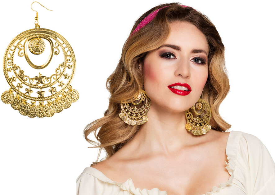 Mavedanser øreringe, guld, kun 39,- Mere for pengene!