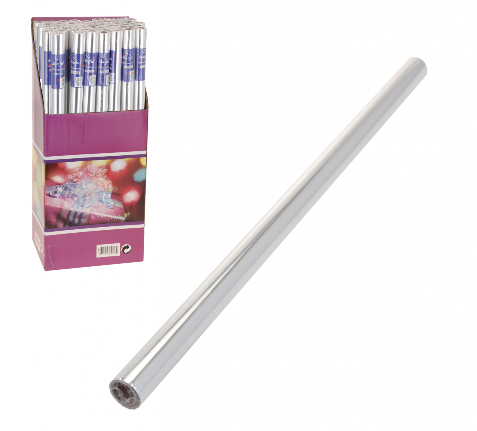 Cellofan 70 cm x 5 m, kun 10,- hos Billig-Billy. Mere for pengene. Basta!